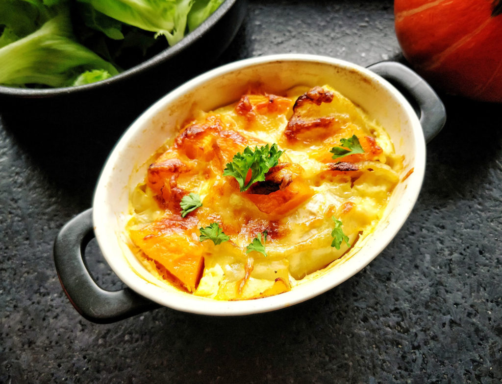 Gratin de potimarron et pâtisson - Mon Assiette Gourmande par Maud J.