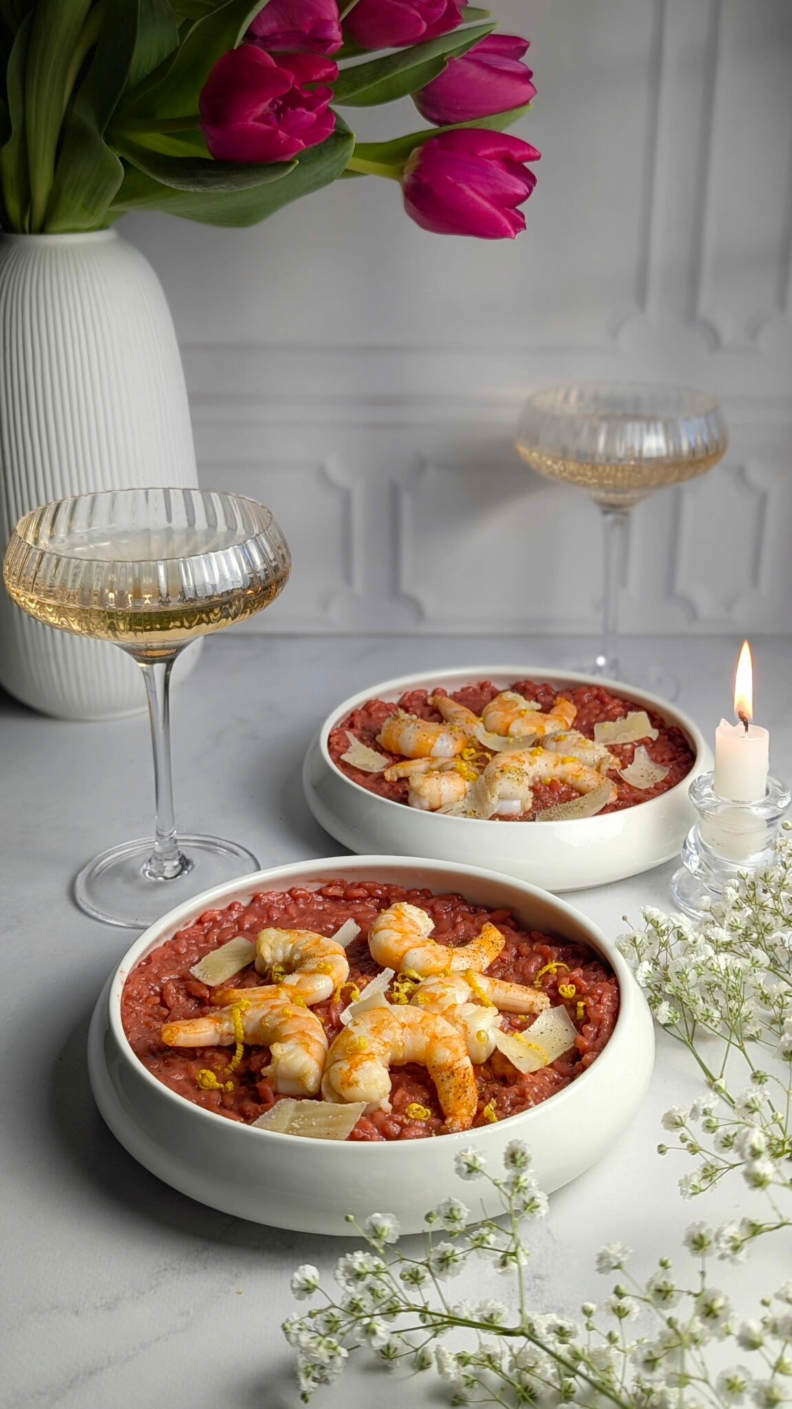 Risotto rose à la betterave et aux gambas - Mon Assiette Gourmande par ...